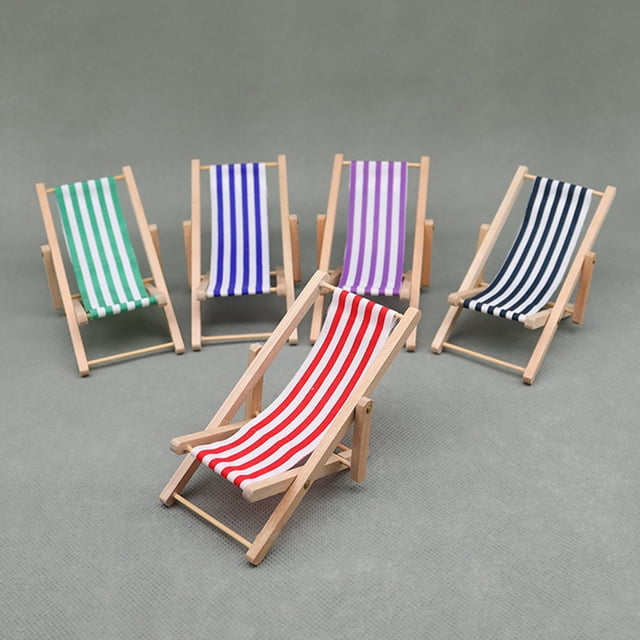 Mairbeon 1/12 Beach Chair Foldable Excellent Workmanship Mini Size ...
