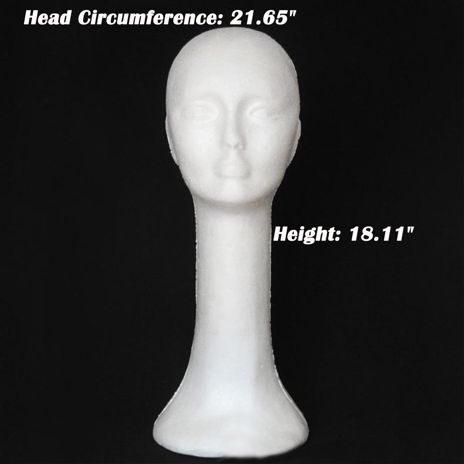 Mairbeon 1 Pack Head Model Long Neck Head Mannequin Foam Female ...