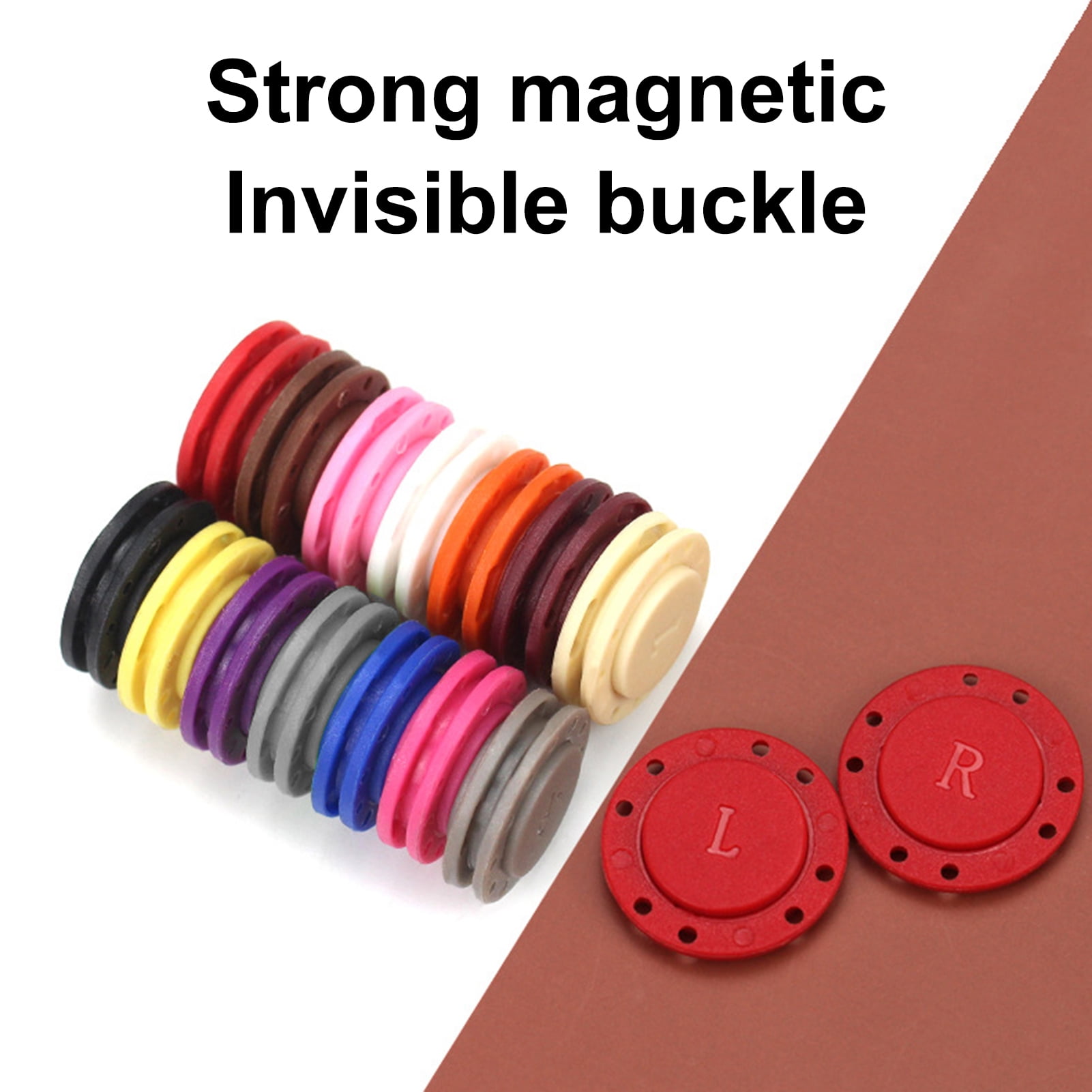 Mairbeon 1 Pair Magnetic Snaps Clasps Invisible 8-holes Design Strong ...