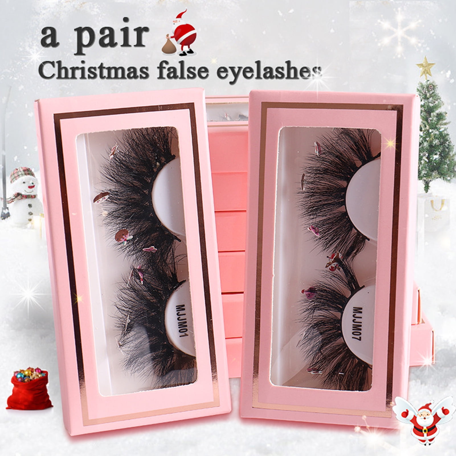 Mairbeon 1 Pair Nature 3D Effect Multi-level Curling Thick Fake ...