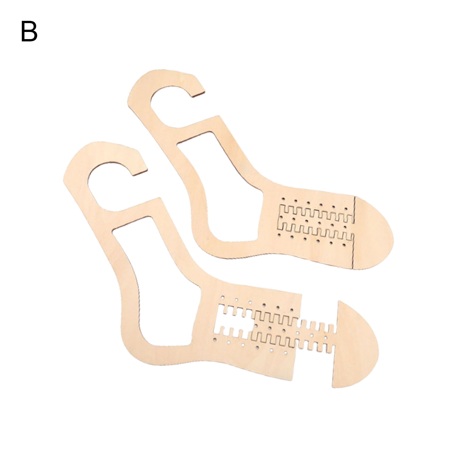 Mairbeon 1 Pair Sock Display Holder Adjustable Fixed Function Wood ...