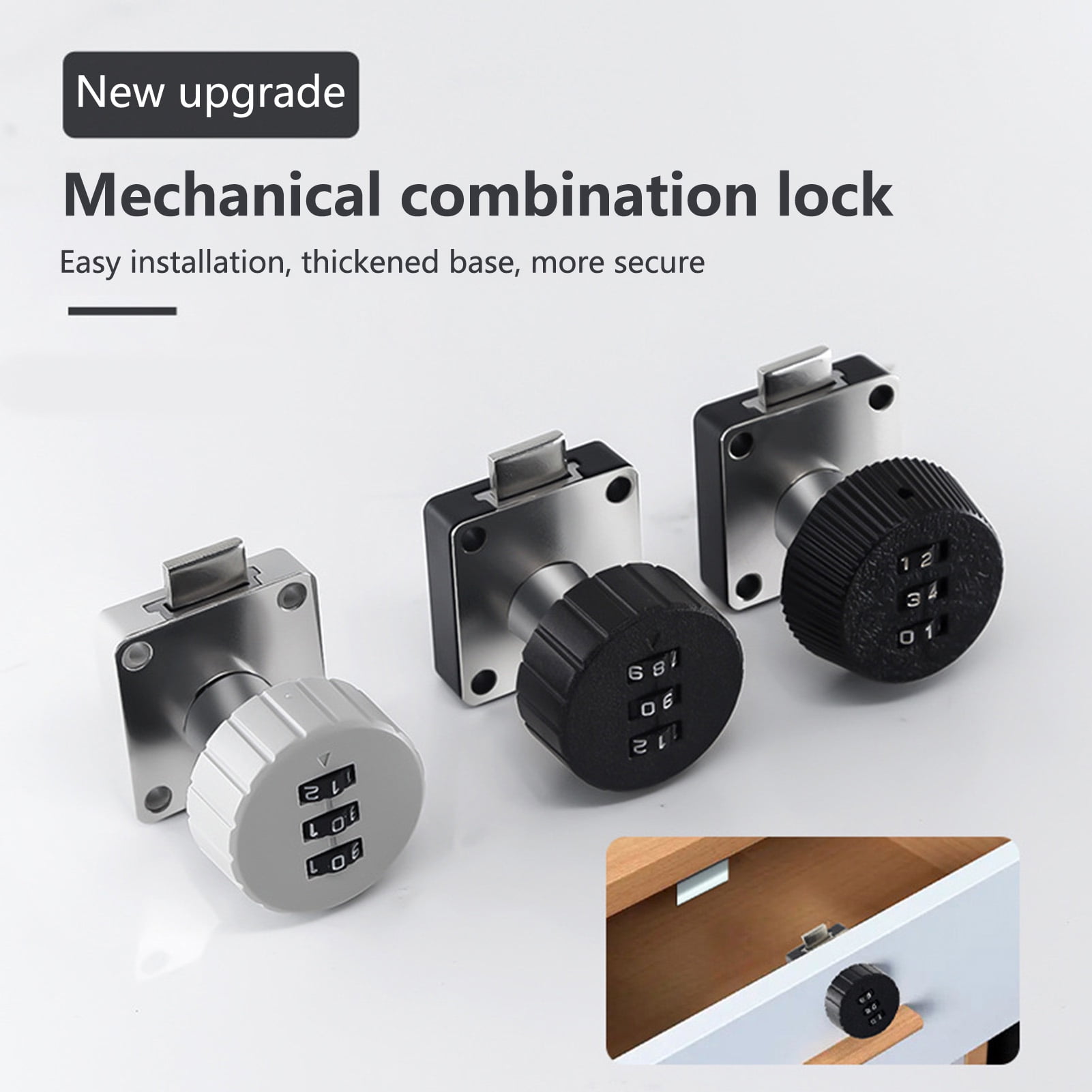 Mairbeon 1 Set Combination Lock 3-digit Password Anti-theft Mailbox ...