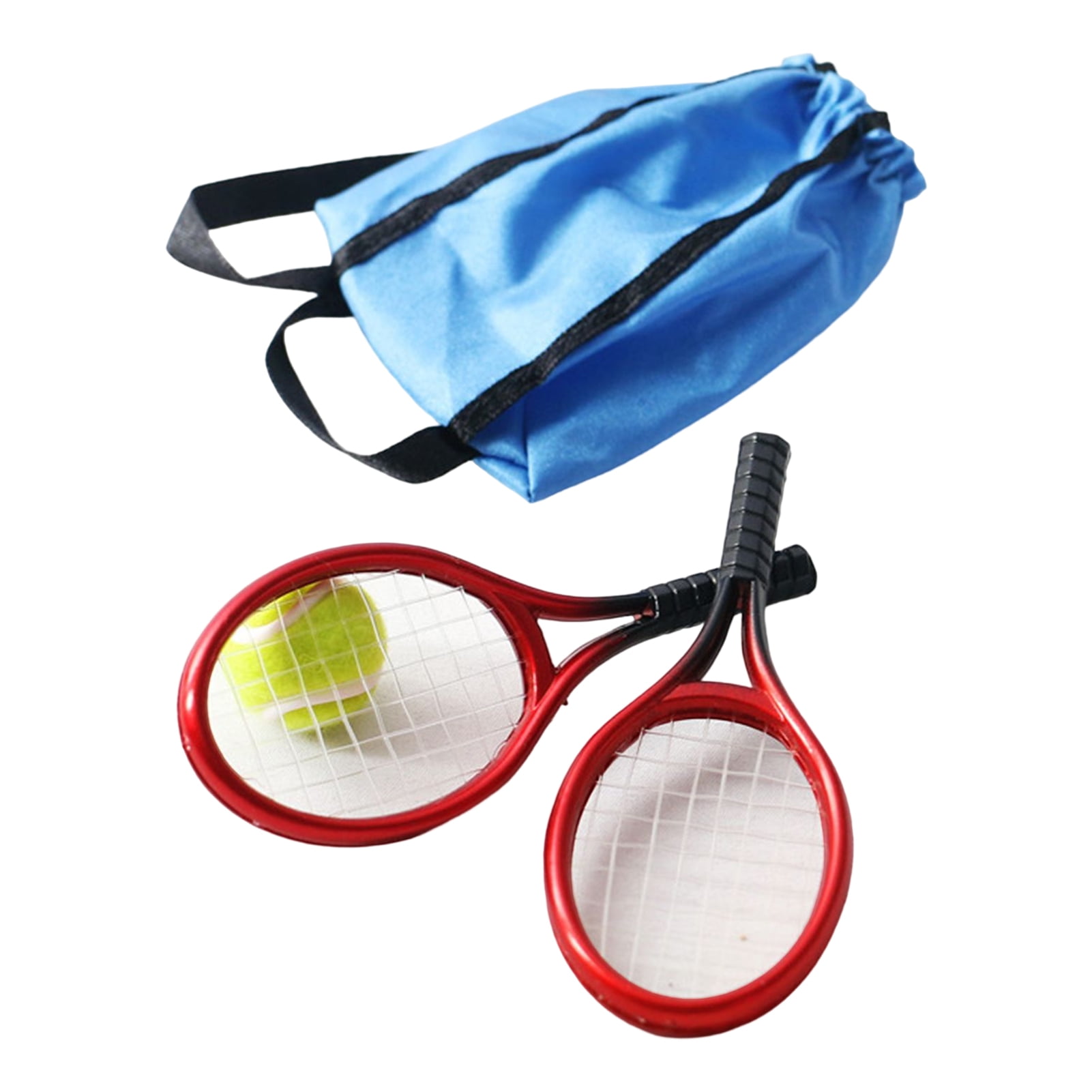 Mairbeon 1 Set Dollhouse Tennis Set Realistic Small Miniature Tennis ...