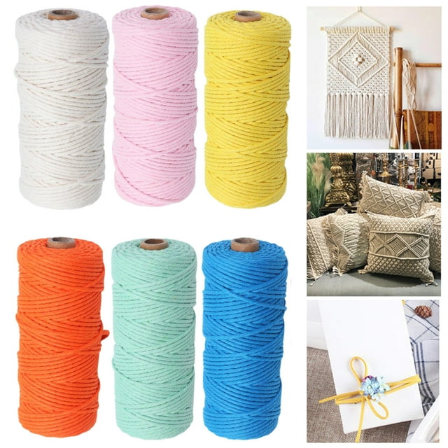 Mairbeon 100M/Roll Woven Rope Anti-pilling Soft Anti-fade 2mm Macrame ...