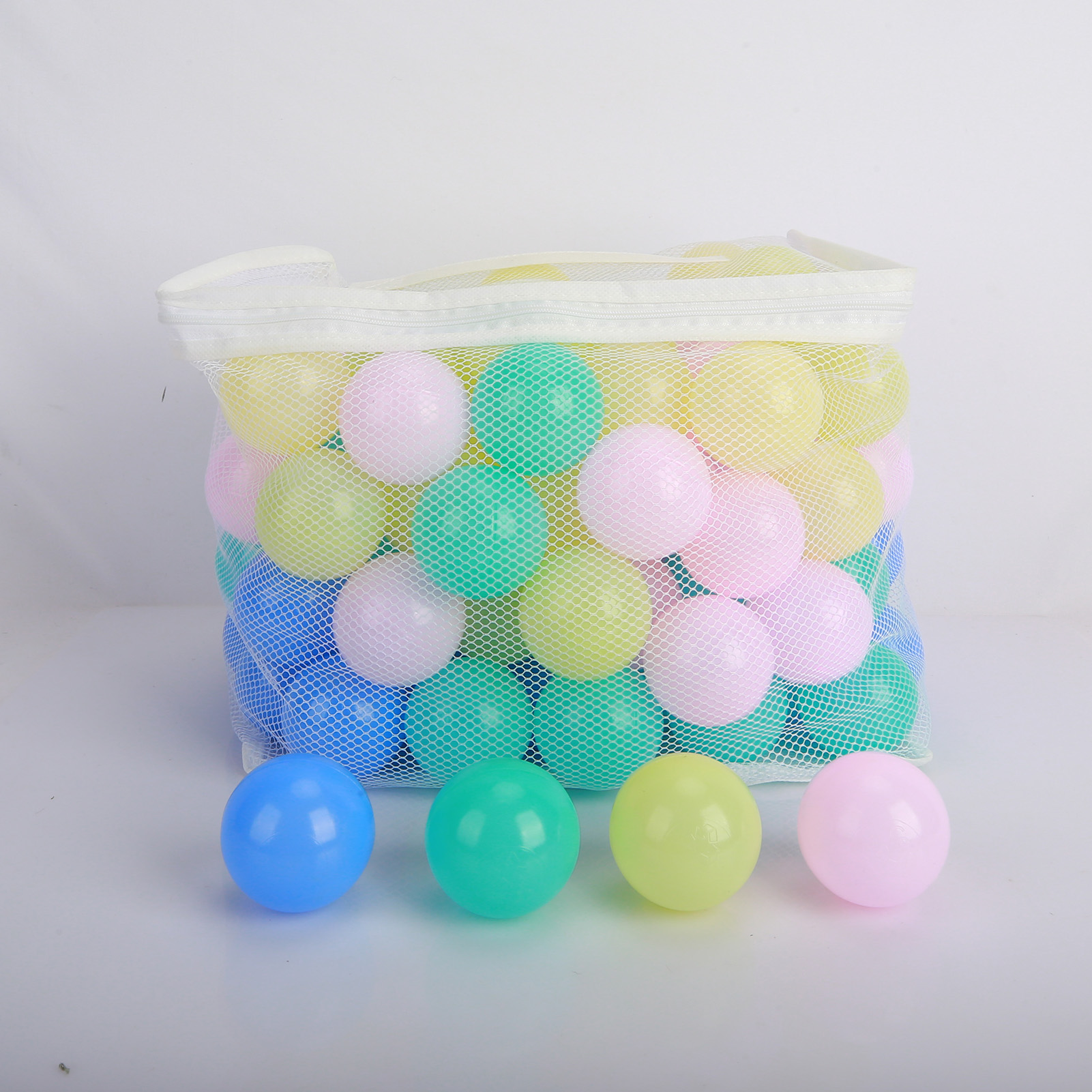 Mairbeon 100Pcs 2.17" Toddlers Pit Ball Thickened Crush-proof with Mesh ...