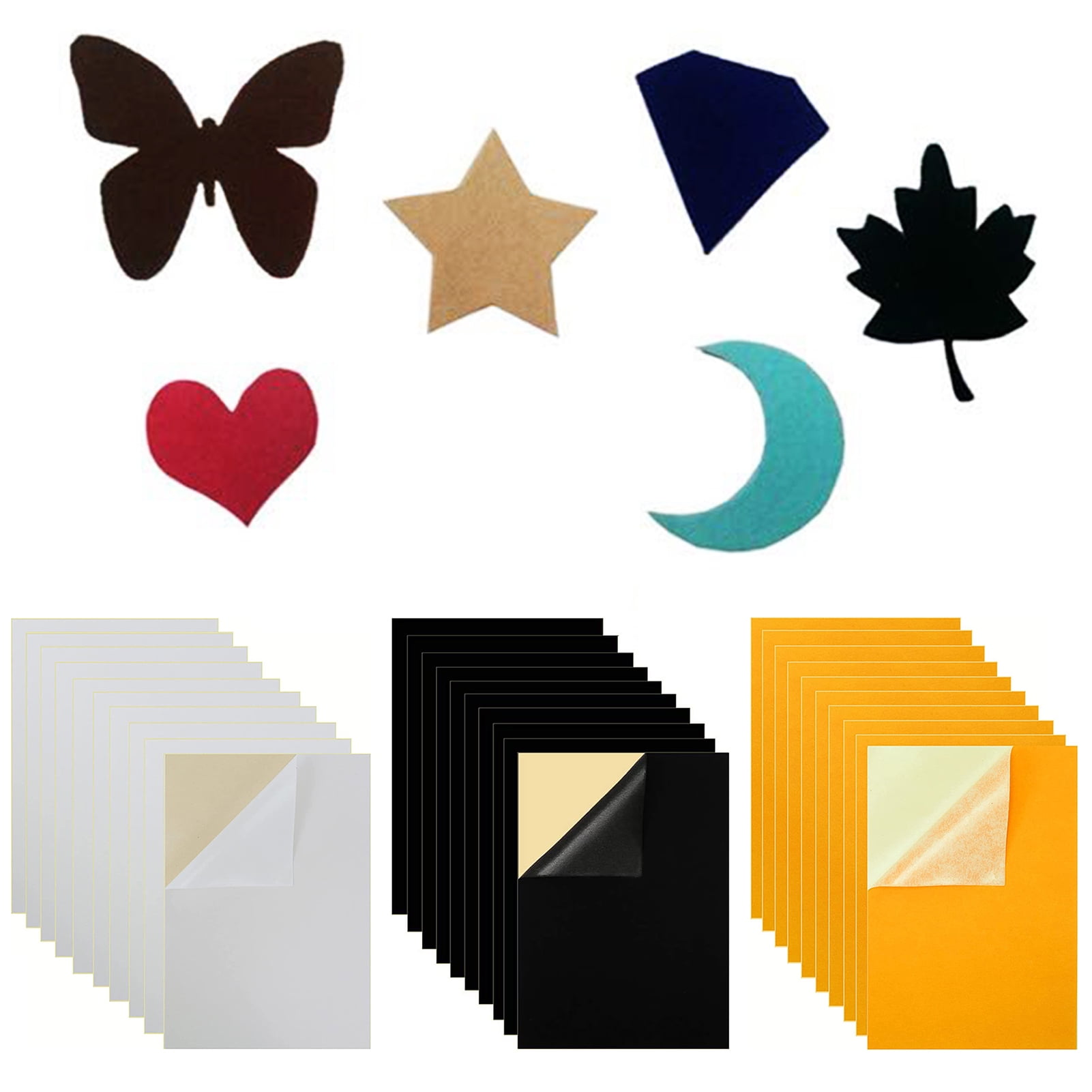 Mairbeon 10Pcs Felt Lining Cloth Self-adhesive Good Sticky Decorative ...