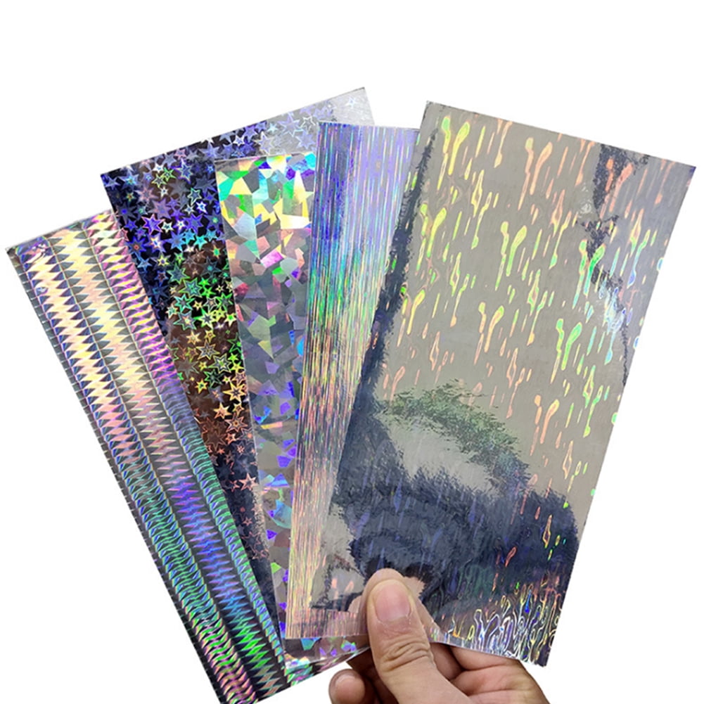 Mairbeon 10Pcs Geometry Pattern Holographic Adhesive Tape Film Flash ...