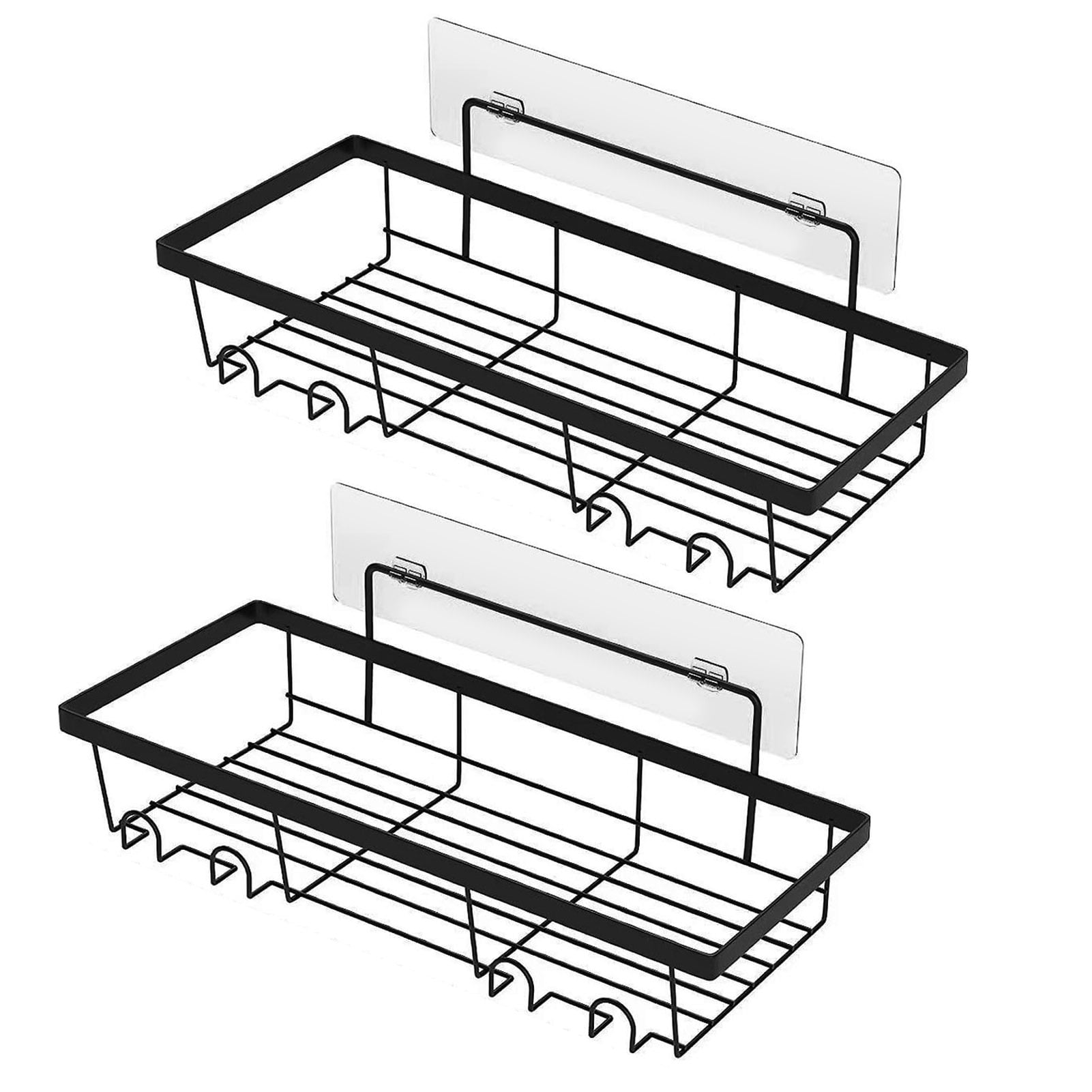 Mairbeon 2Pcs Carbon Steel Shower Organizer Shelf with Adhesive Tape ...