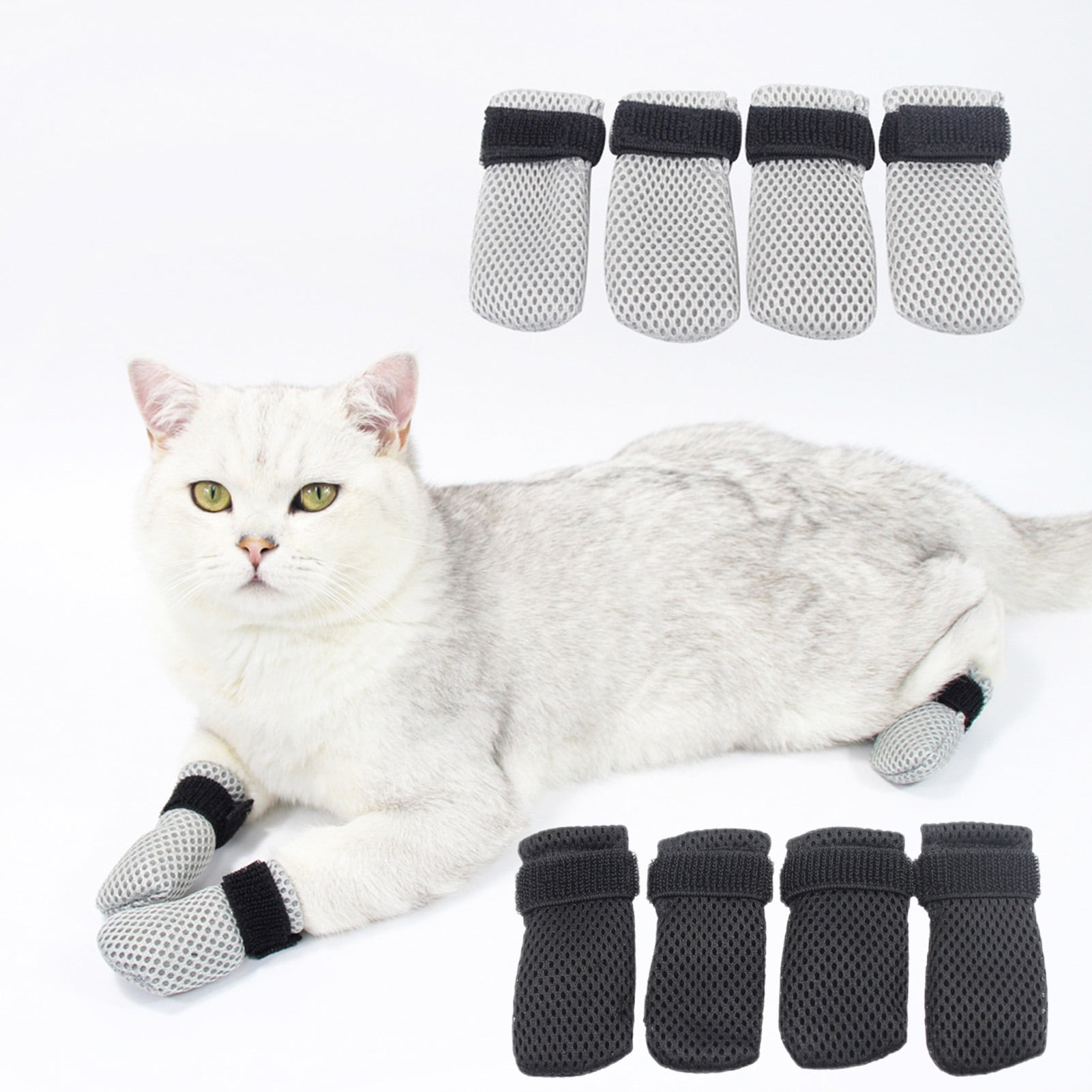 Mairbeon 4 Pcs Cat Socks Anti-Scratch Anti Skid Protective Friendly to ...