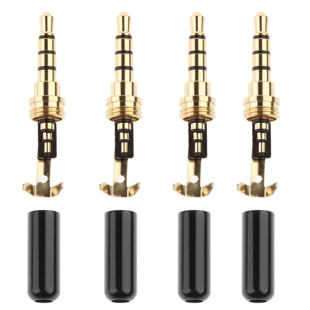 Mairbeon 4Pcs DIY 3.5mm Jack Male Headphone Plug Converter Adapter ...