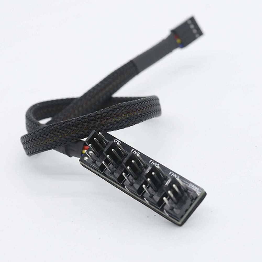 Mairbeon 5-Way 4Pin CPU Cooler Case PWM Cooling Fan Power Cable Hub ...