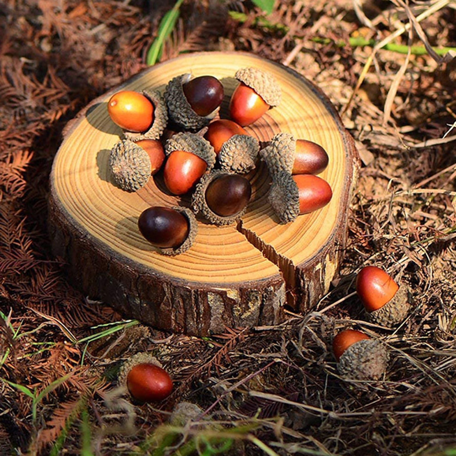 Mairbeon 50Pcs/Set 3cm Artificial Acorns Realistic Mini Reusable Anti ...