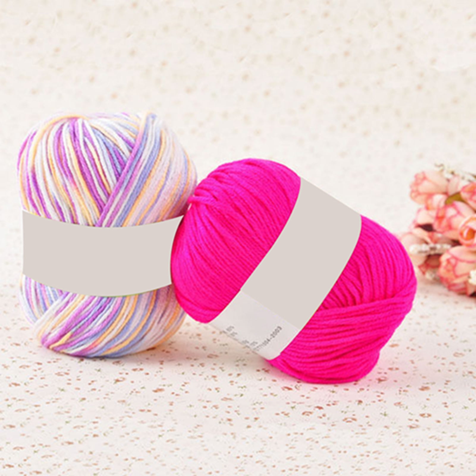Mairbeon 50g Soft Comfortable Solid Color Woolen Yarn DIY Hand Knitting ...