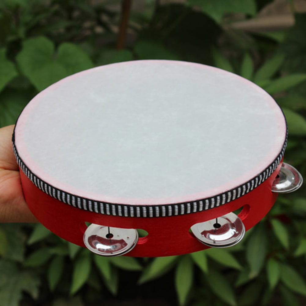 Mairbeon 6/7/8inch Wooden Tambourine Drum Toy Round Percussion Musical ...