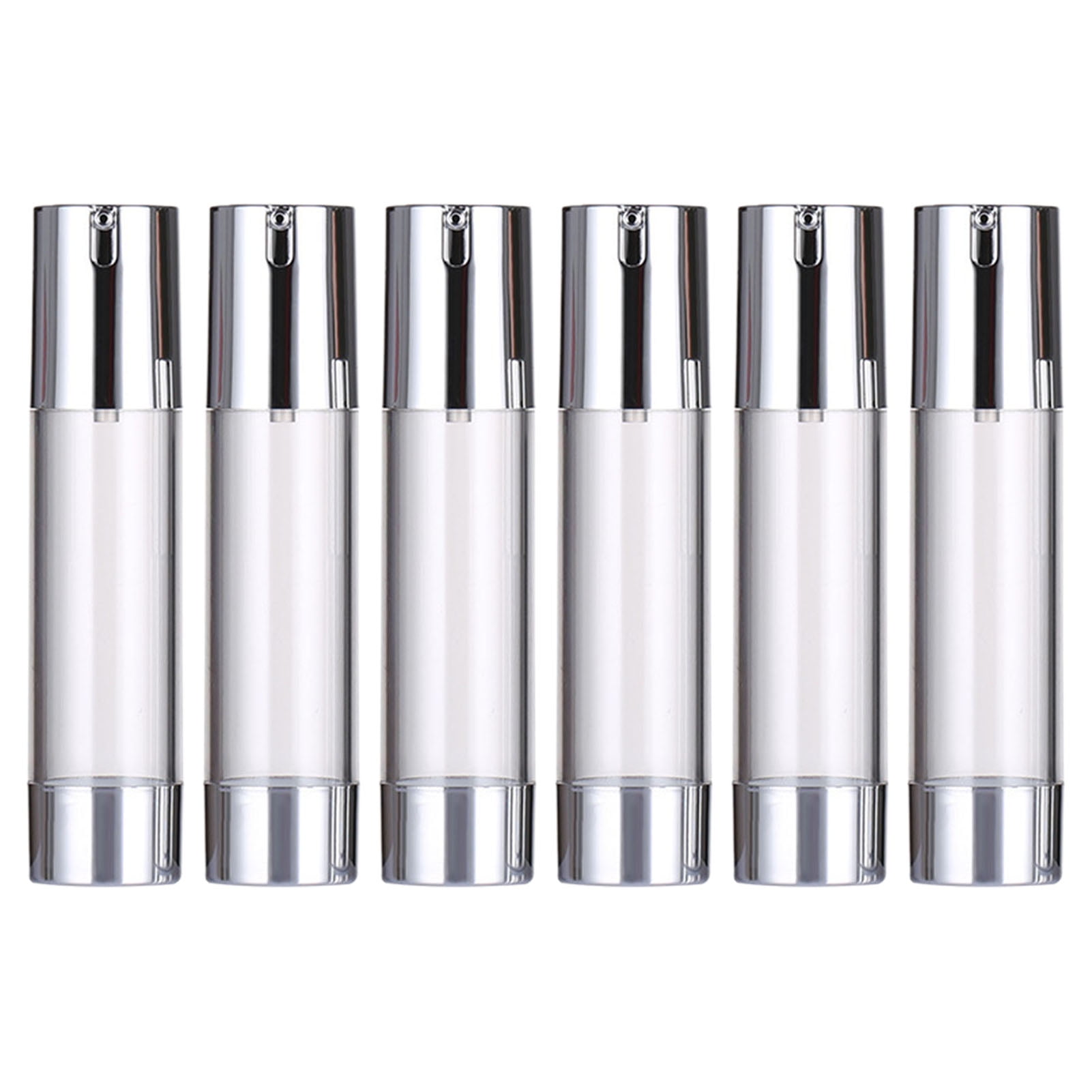 Mairbeon 6Pcs/Set 15/30/50ml Electroplated Vacuum Bottles Ideal Dispenser for Foundations Serums ...