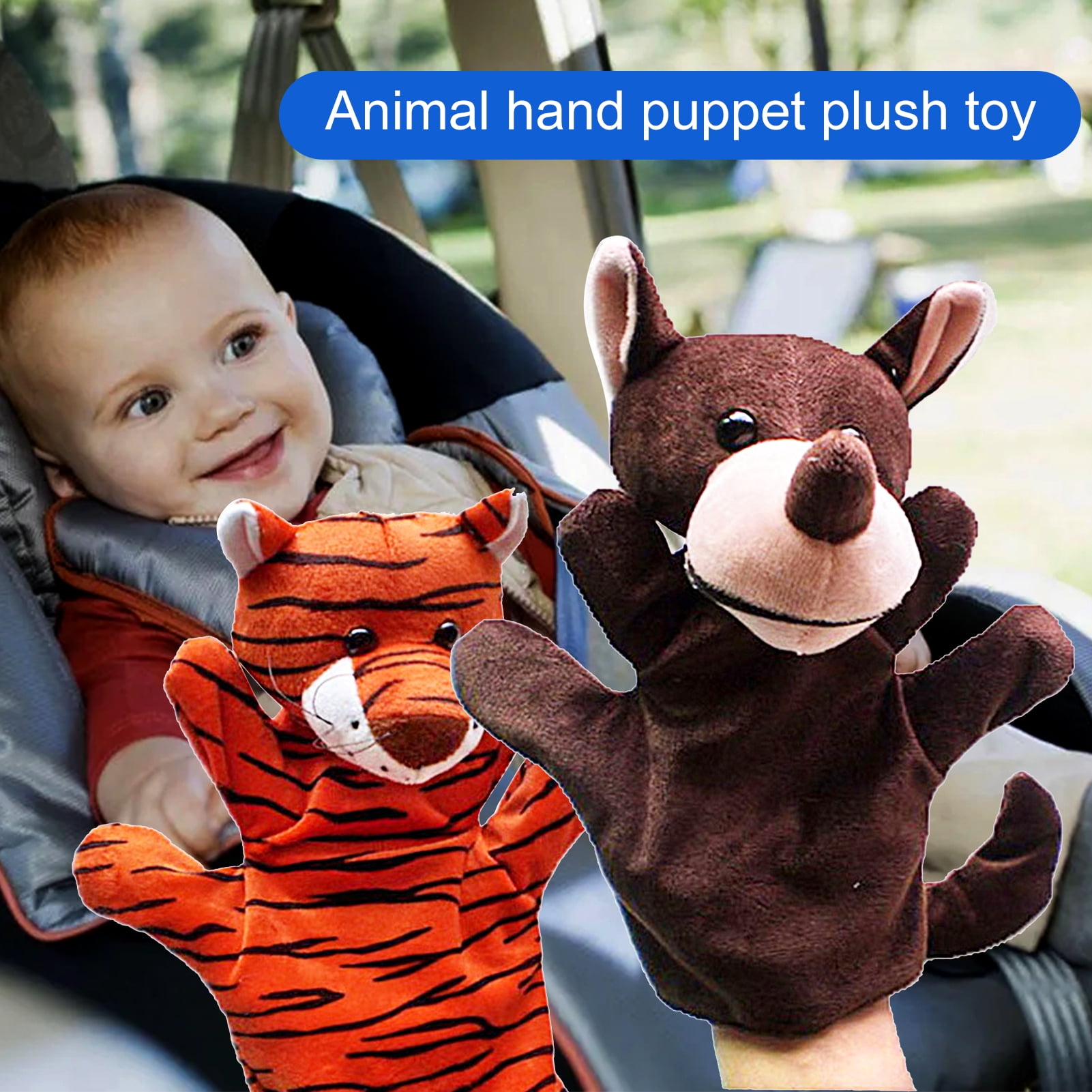 Mairbeon Animal Hand Puppet Super Soft Relieve Stress Attractive ...