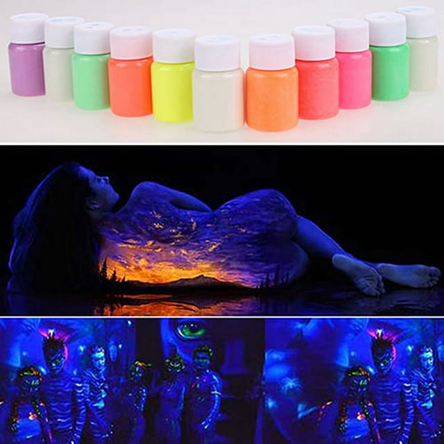 Mairbeon Body Makeup Luminous Painting Pigment Stage Party Glow in Dark ...
