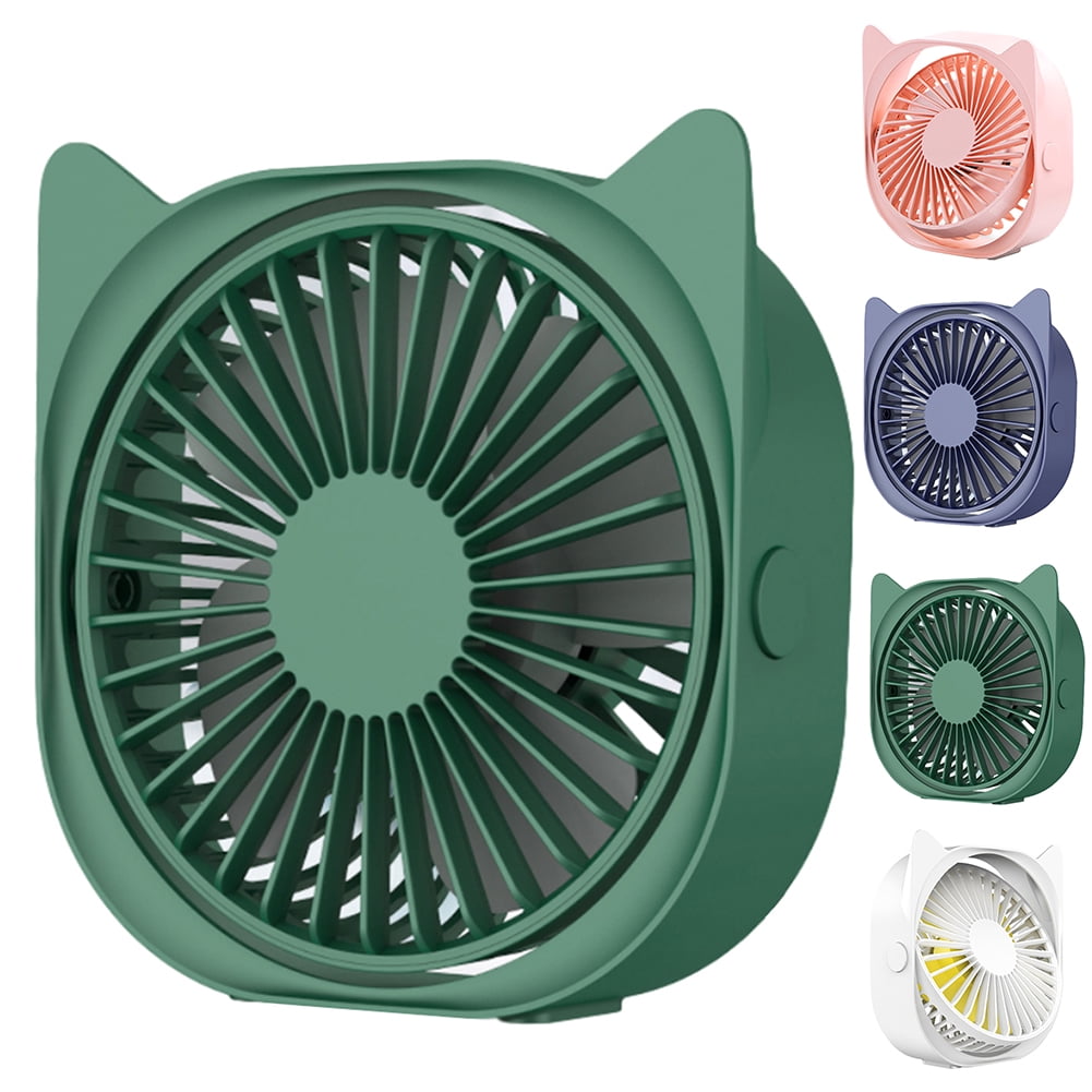 Mairbeon Cat Ears Mini USB Powered Rotatable Desktop Quiet Cooling Fan ...