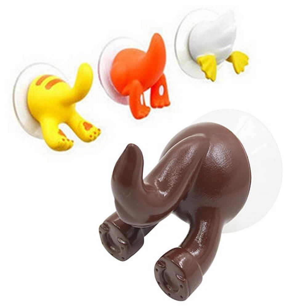 Mairbeon Cute Cartoon Animal Tail Sucker Suction Hook Baby Bathroom ...