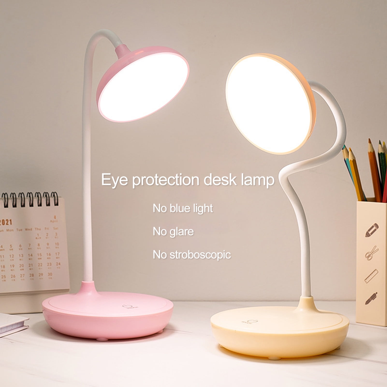 Mairbeon Desk Lamp Flexible Hose Design Flicker-Free Eye Protection Non ...