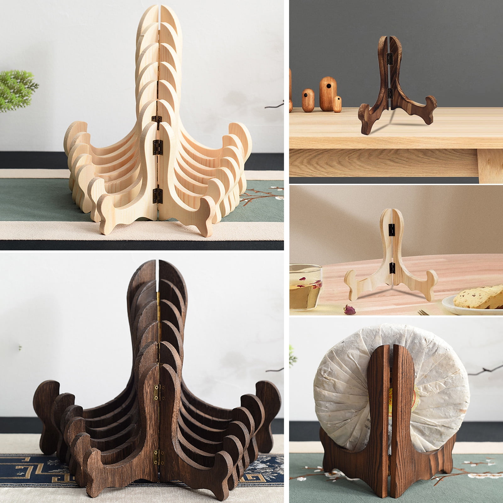 Mairbeon Display Rack Curved Design Handmade Foldable Wooden Easel ...