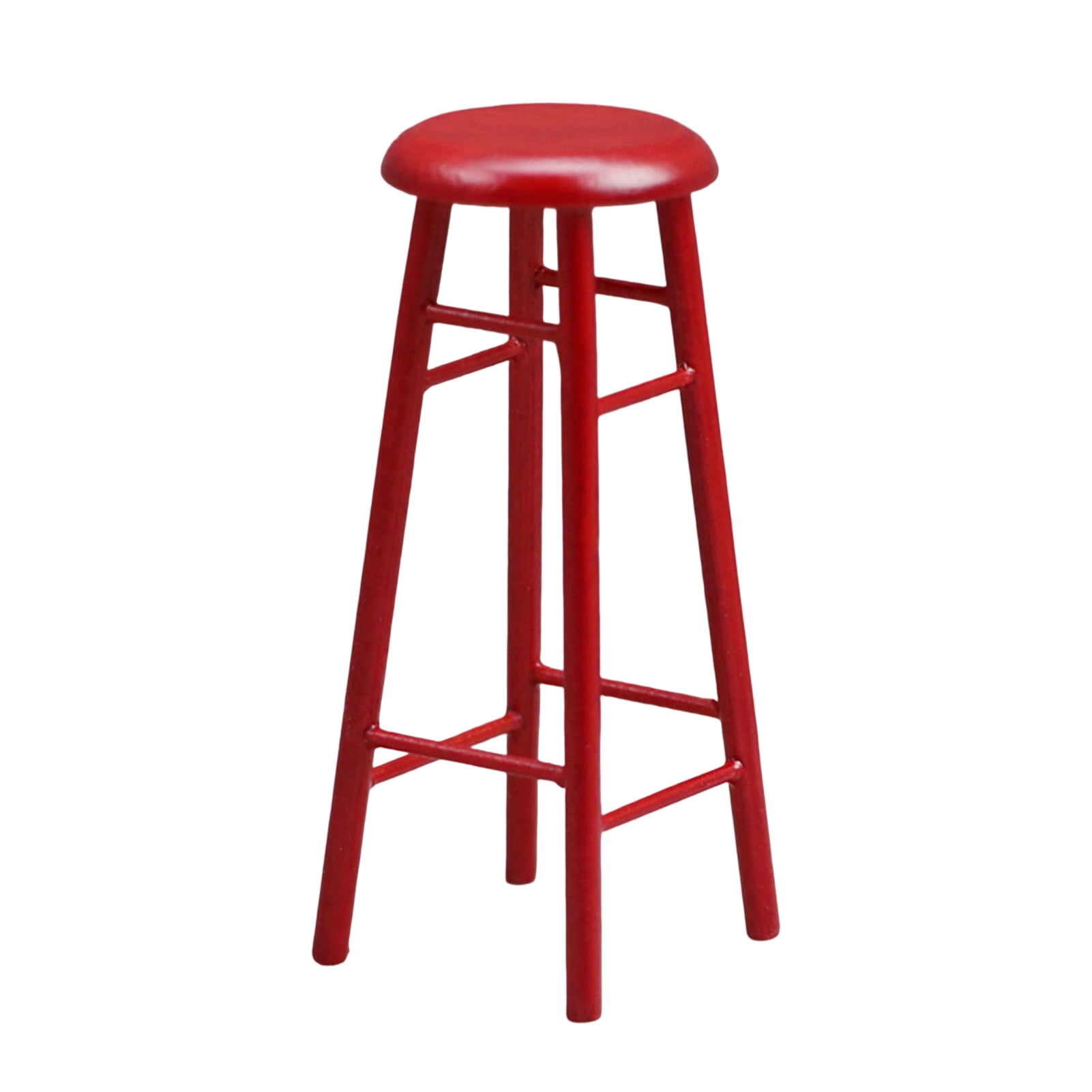 Mairbeon Dollhouse Stool Realistic Wood Craft High Stool Doll Life ...