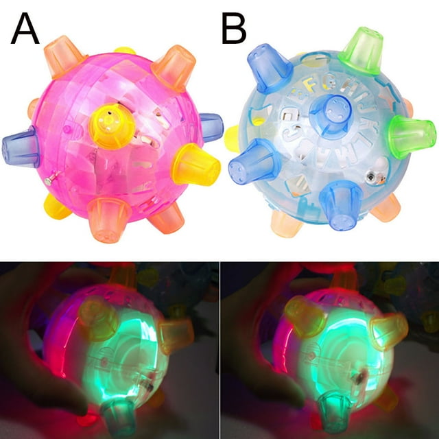 Mairbeon Funny Flashing LED Light Bouncing Dancing Music Ball Kids Toy ...