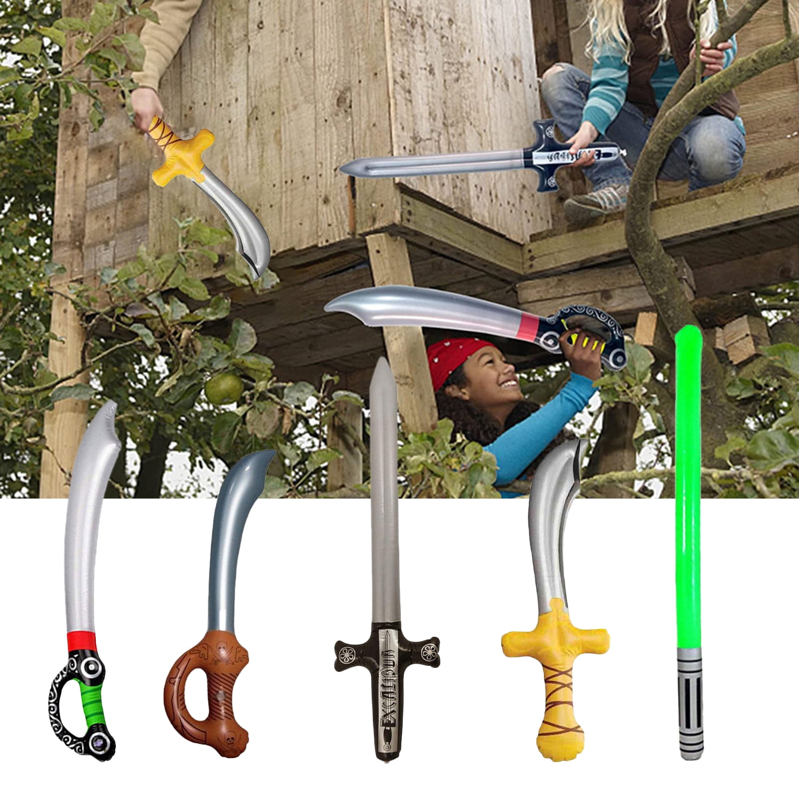 Mairbeon Inflatable Toy Airtight Bright Color Simulation Pirate Cutter ...