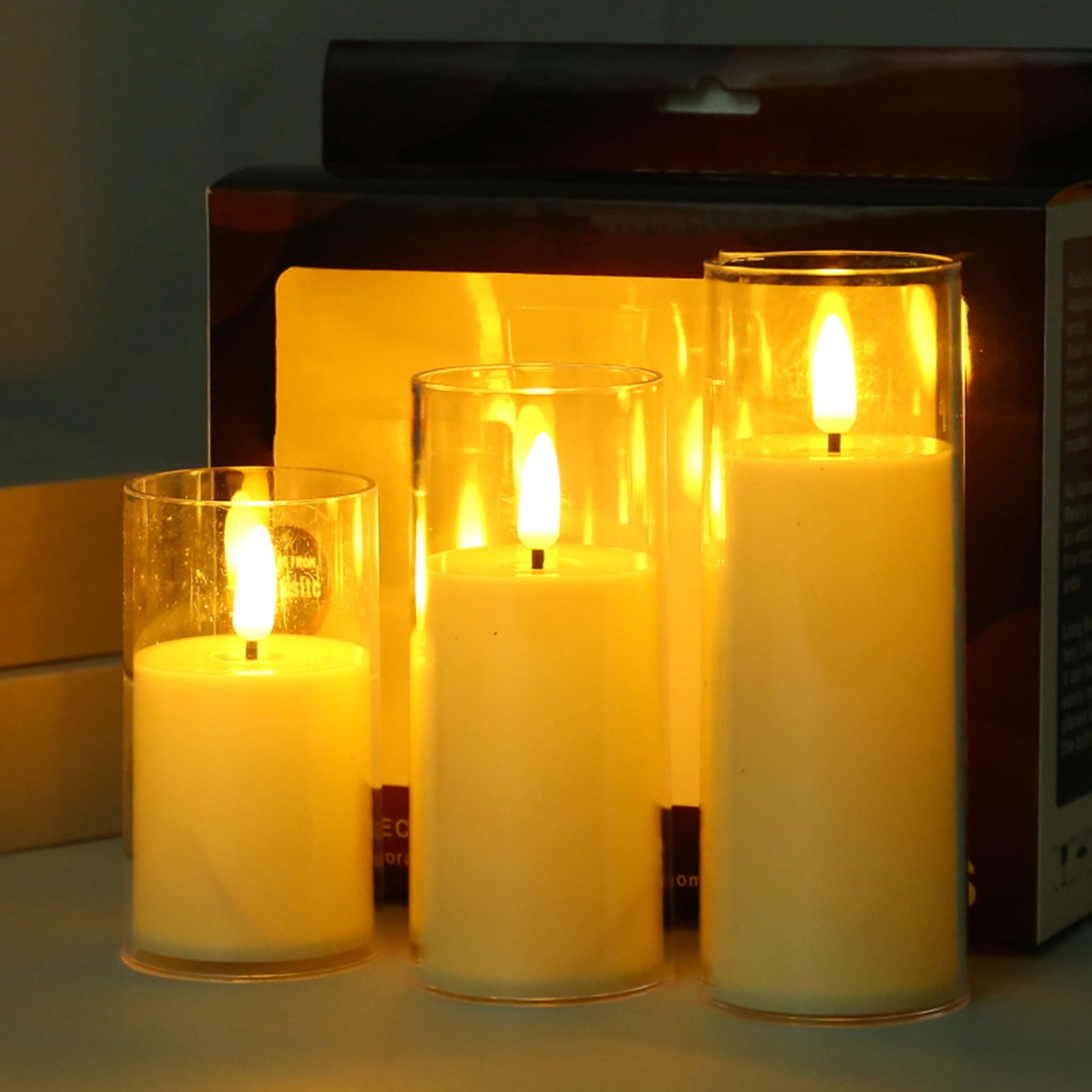 Mairbeon LED Candle Lamp Realistic Looking Flameless Battery-Operated ...