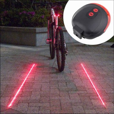 Red Bicycle Bike Rear Tail Light 5-LED Safety Flashing Mount AA Battery ...