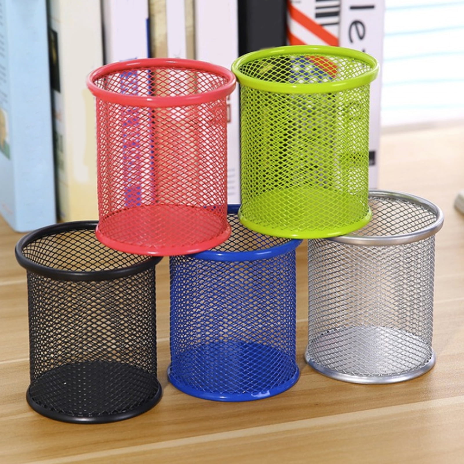 Mairbeon Pen Holder Large Capacity Wear Resistant Wrought Iron Desktop ...