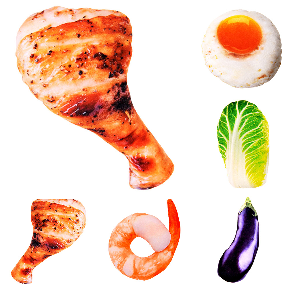 Mairbeon Pet Dog Puppy Plush Squeaky Teeth Chew Food Shape Soft Funny ...