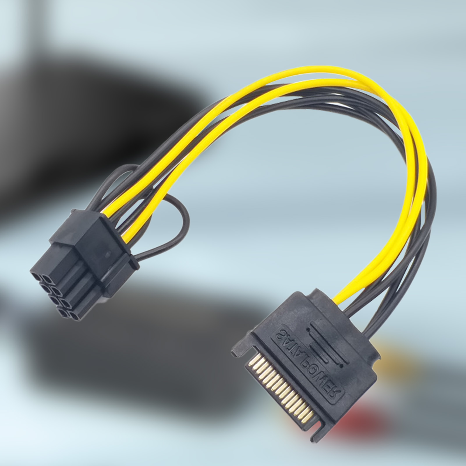 Mairbeon Power Supply Cable Durable Flexible 20cm 15Pin SATA to 8Pin ...