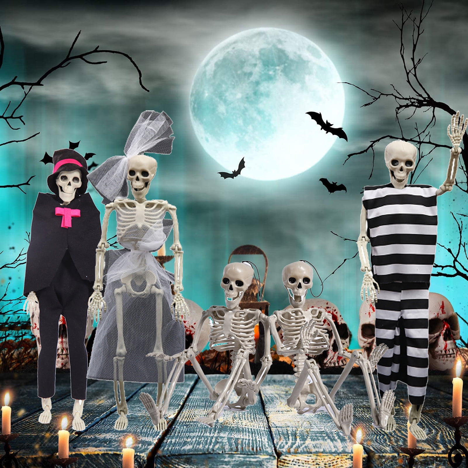 Mairbeon Realistic Look Sitting Lying Halloween Decoration Full Body ...