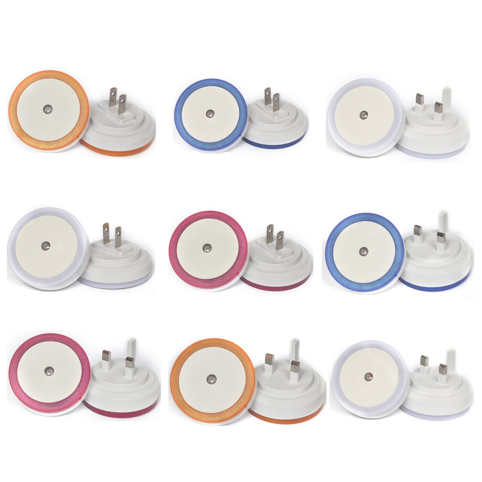 Mairbeon Round Wall Plug-in LED Light Sensor Home Cabinet Bedroom ...