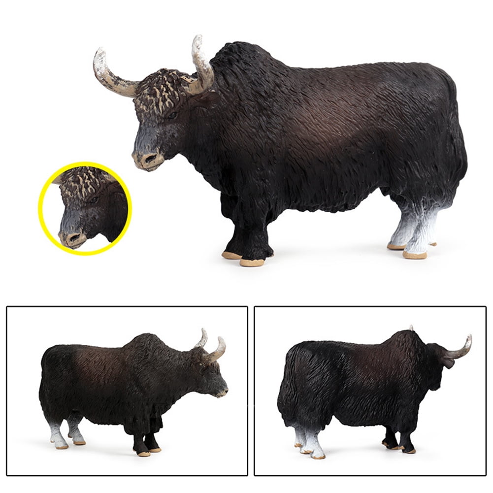 Mairbeon Simulation Bull OX Yak Animal Figurine PVC Model Table Decor ...