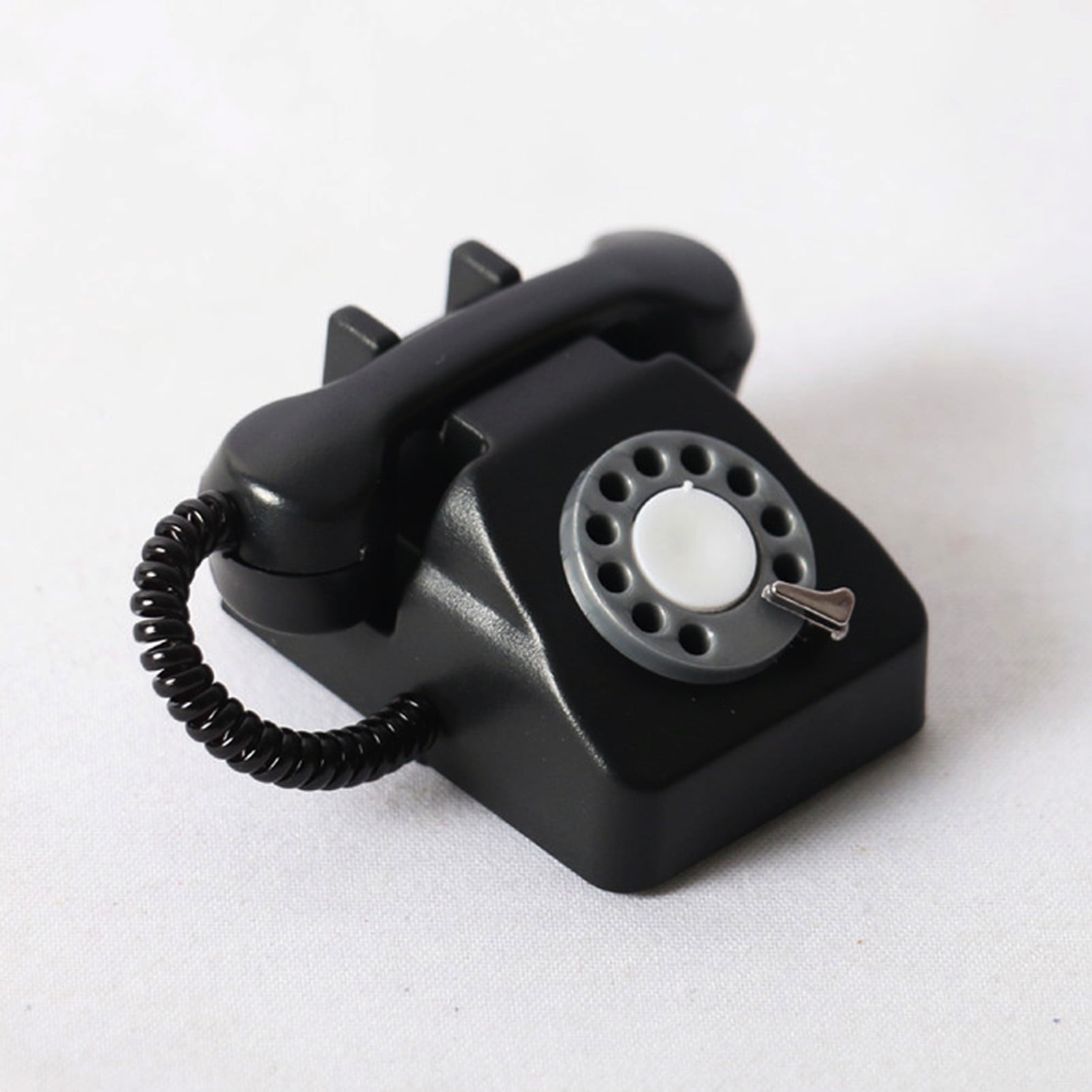 Mairbeon Telephone Model Retro Vivid Plastic Dollhouse Miniature ...