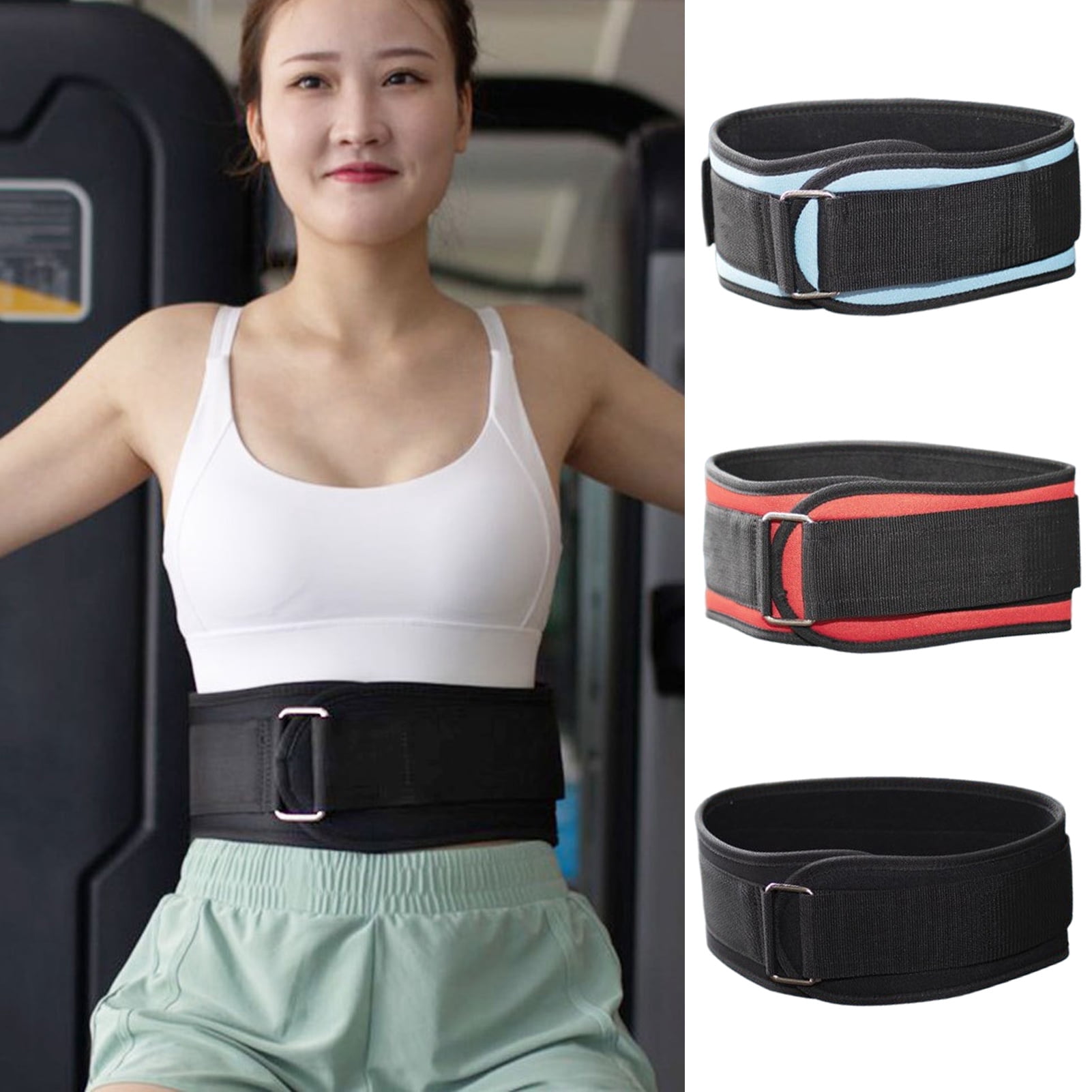 Mairbeon Weight Lifting Belt with Fastener Tape Adjustable Lightweight ...