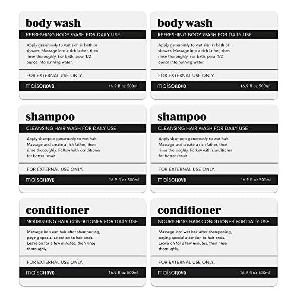 MaisoNovo Classic Waterproof Labels for Dispenser Bottles - 3.5"x2.5 ...