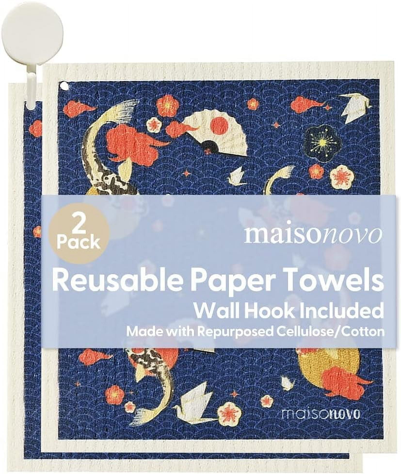 MaisoNovo Swedish Dishcloths for Kitchen | Reusable Paper Towels with ...