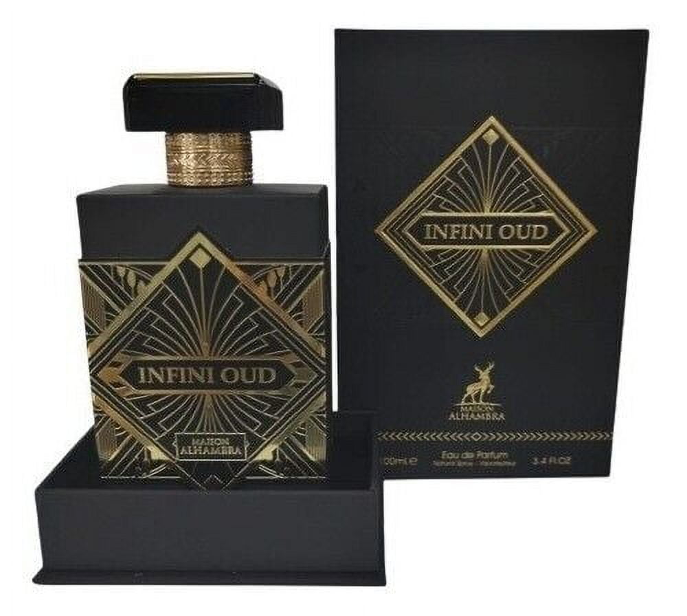 Maison Alhambra Infini Oud EDP Spray, Unisex, Woody Saffron Parfum, 3.4 ...