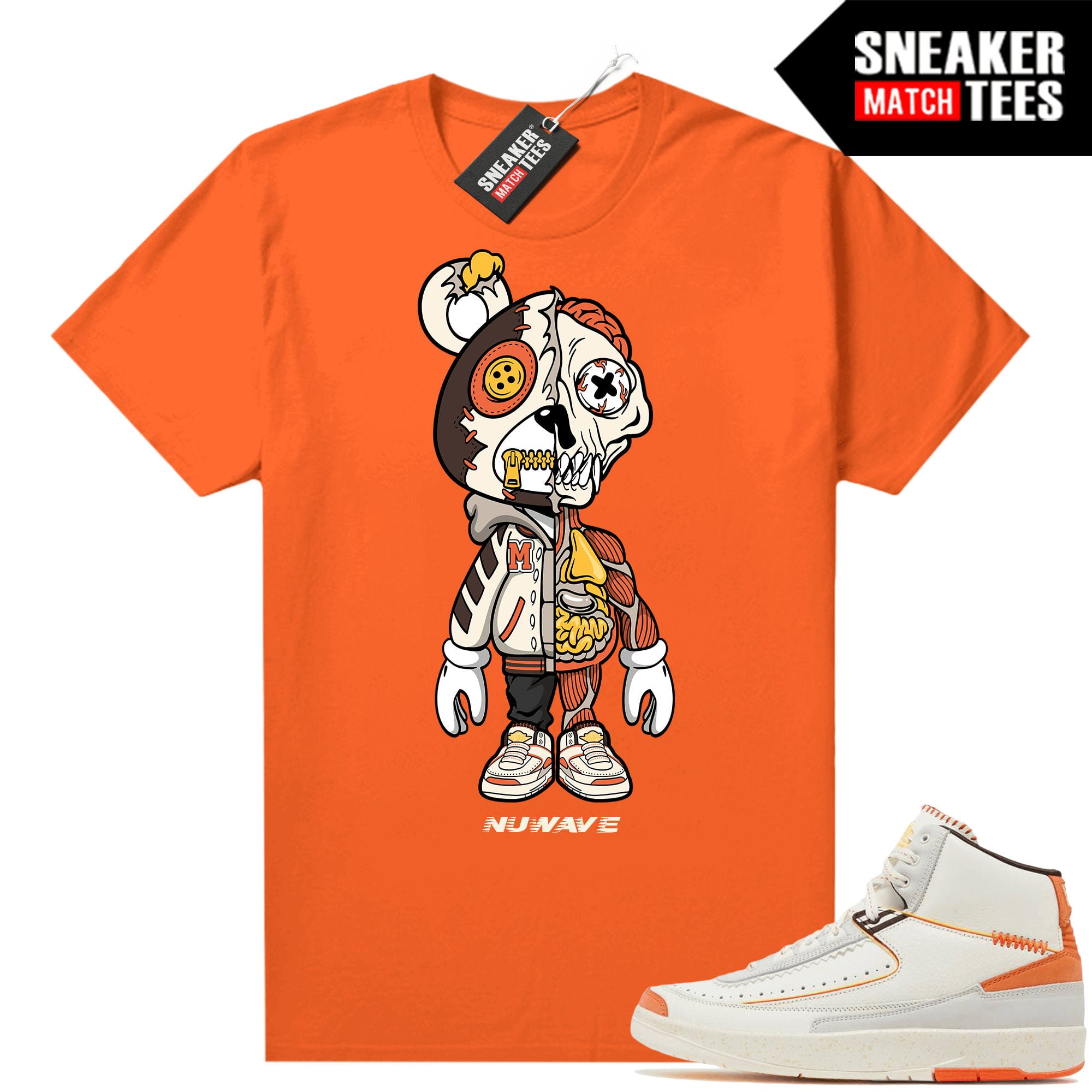 Maison Chateau Rogue 2s to match Sneaker Match Tees Orange "Nuwave Bear ...