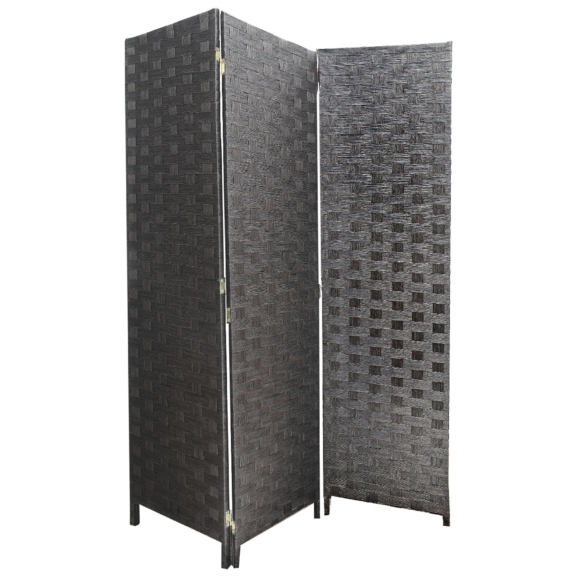Maison Concepts 3 Panel Woven Bamboo Screen Chocolate (53 L X 3.55 W X ...
