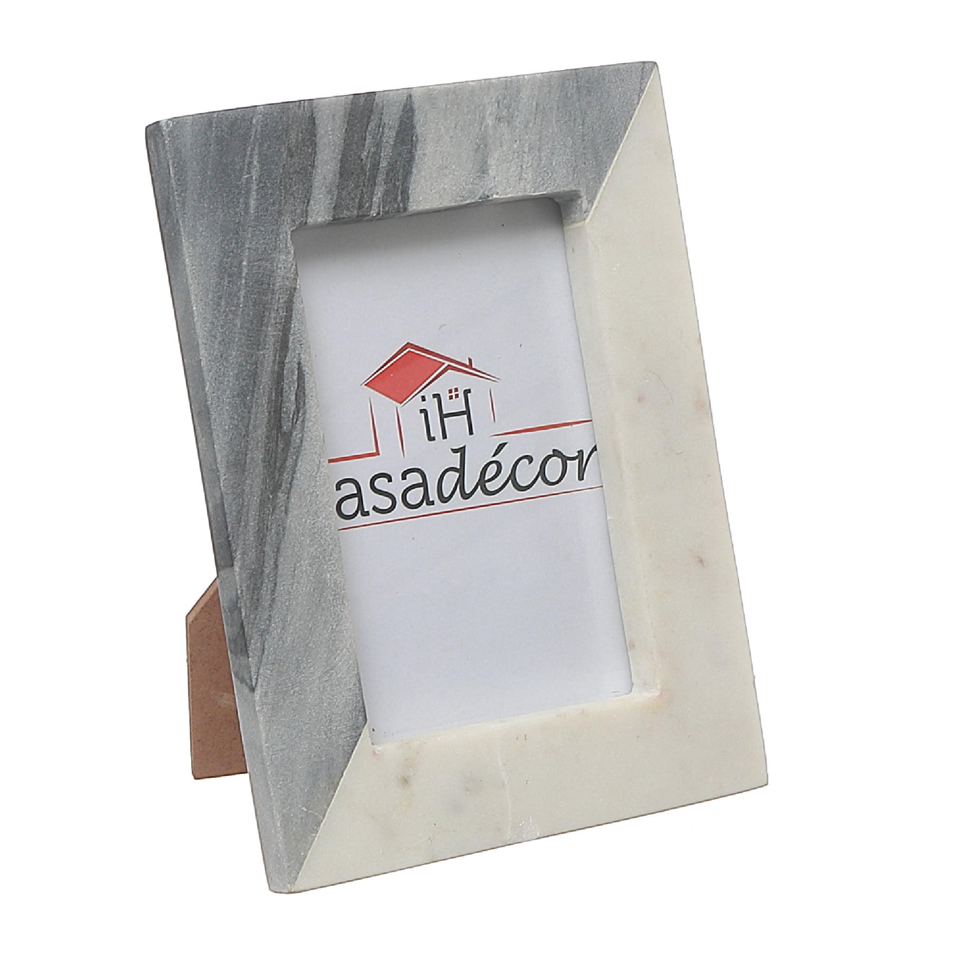 Maison Concepts 4X6 Marble White & Grey Picture Frame (Multi) 6" X 1" X ...