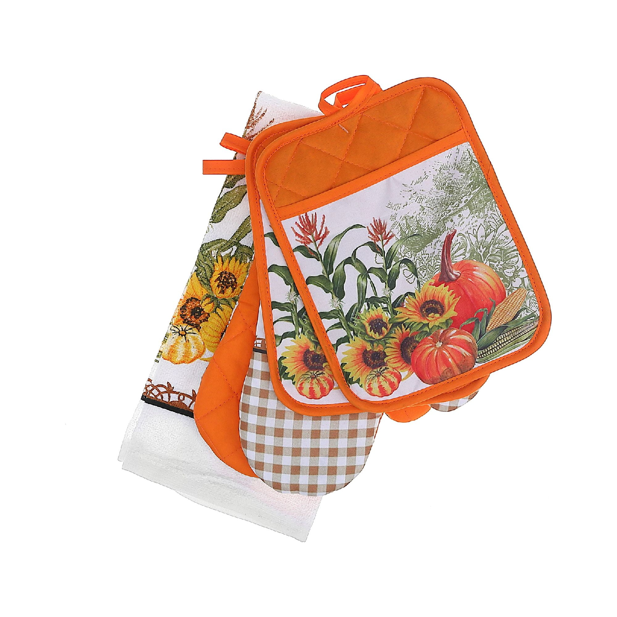 Maison Concepts 5 Pc Kitchen Set Harvest Crops (16L X 26W X 16H ...