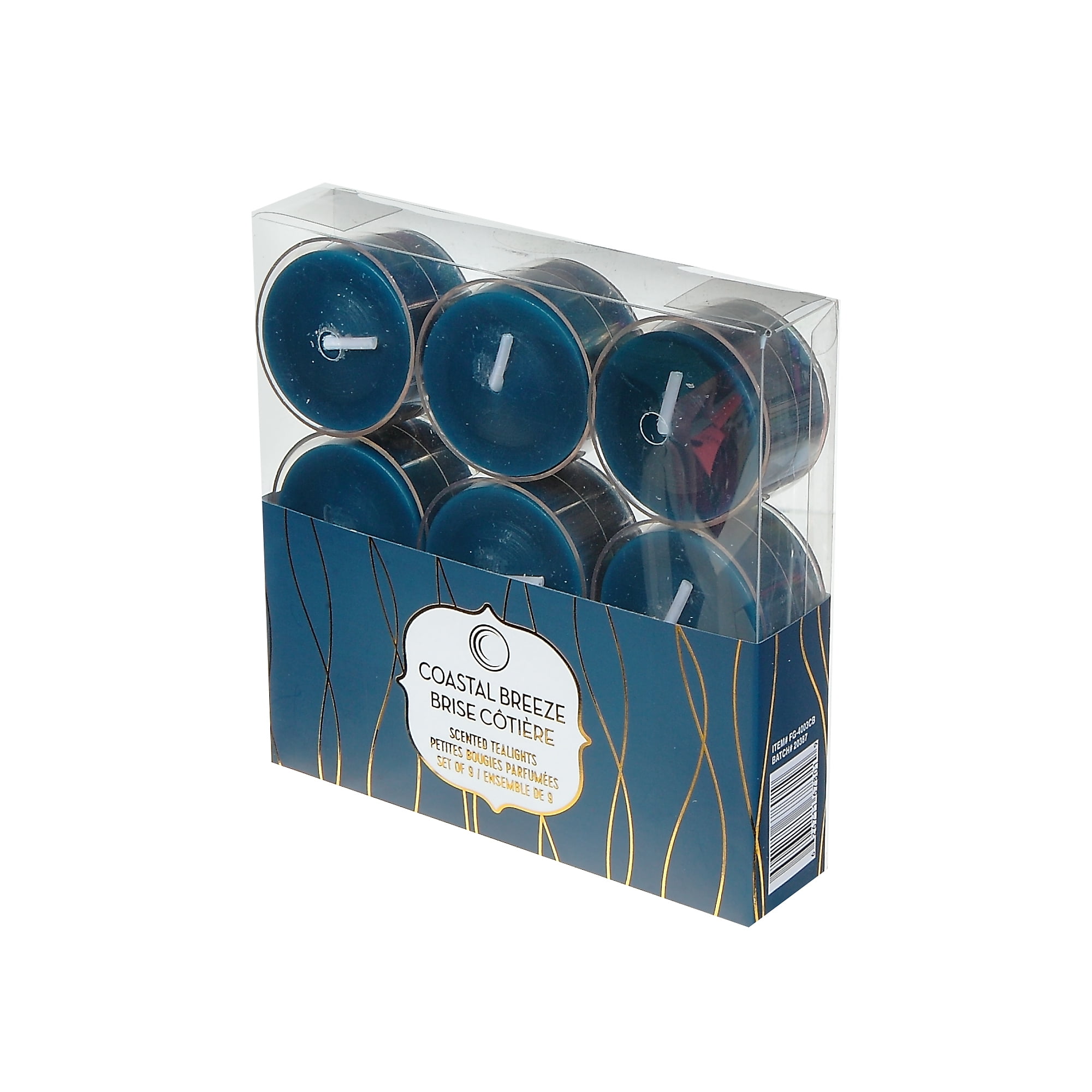 Maison Concepts 9 Pk Oversized Clear Cup Scented Tealights Coastal ...