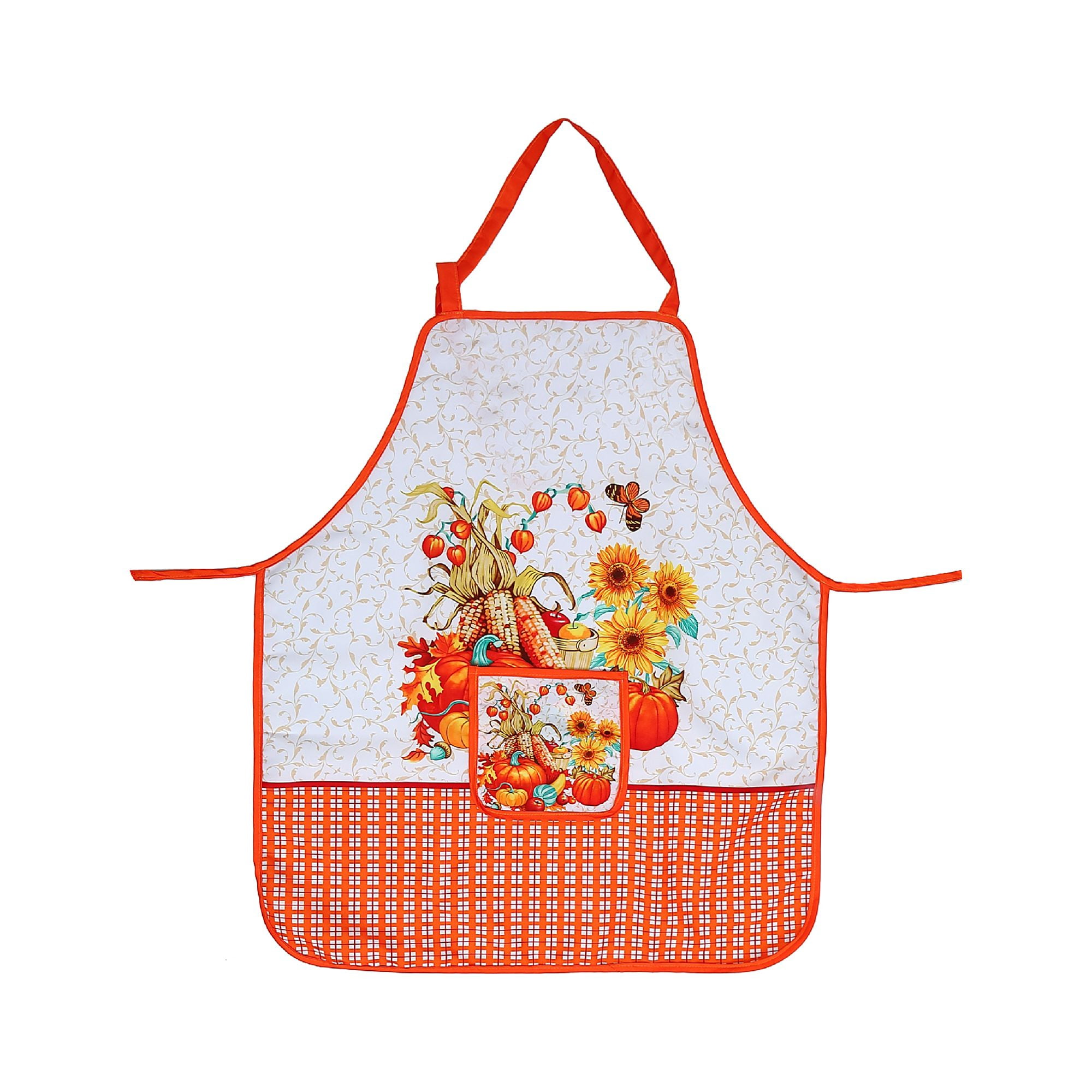 Maison Concepts Apron With Pocket (Happy Harvest) - Set of 2 (26L X 30W ...