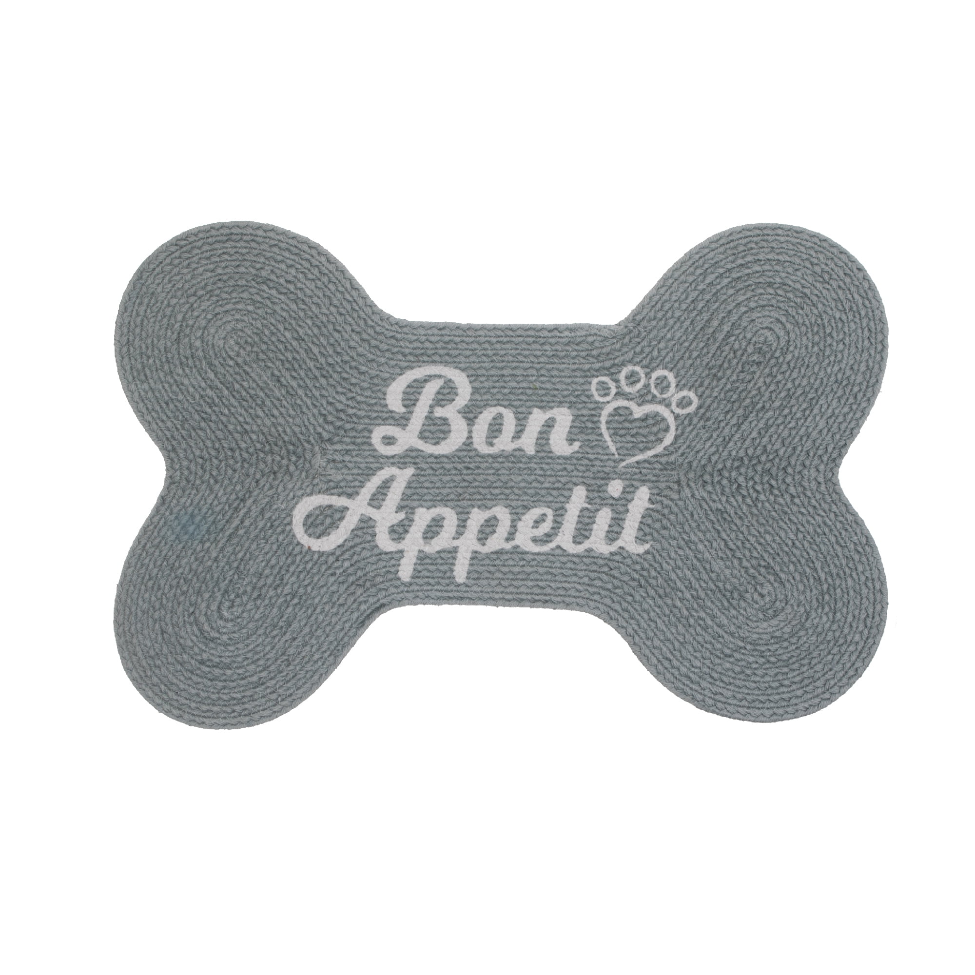 Maison Concepts Braided Cotton Bone Shape Pet Mat (Bon Appetit) (15L X ...