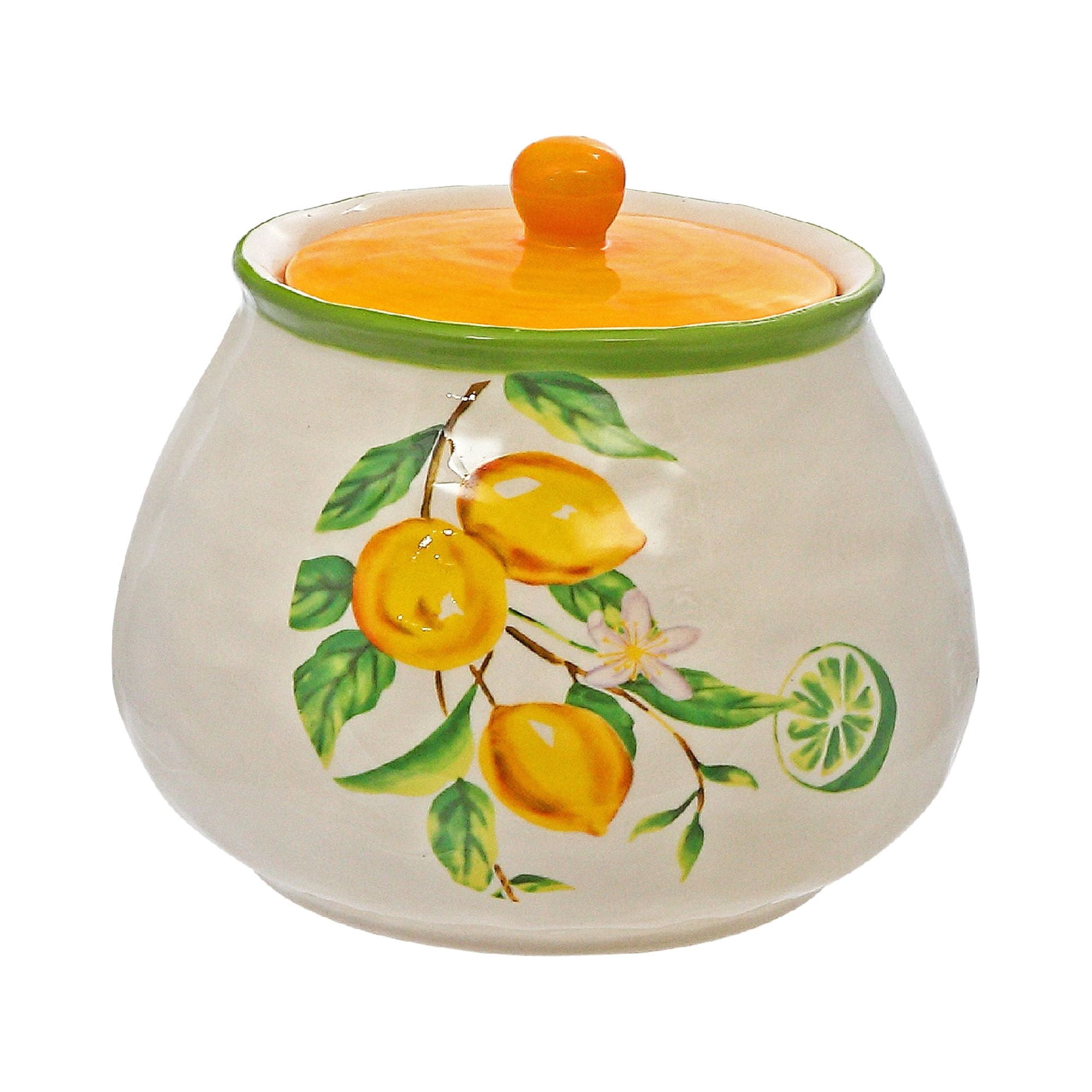 Maison Concepts Ceramic Lemon Canister (6L X 6W X 5H) - Walmart.com