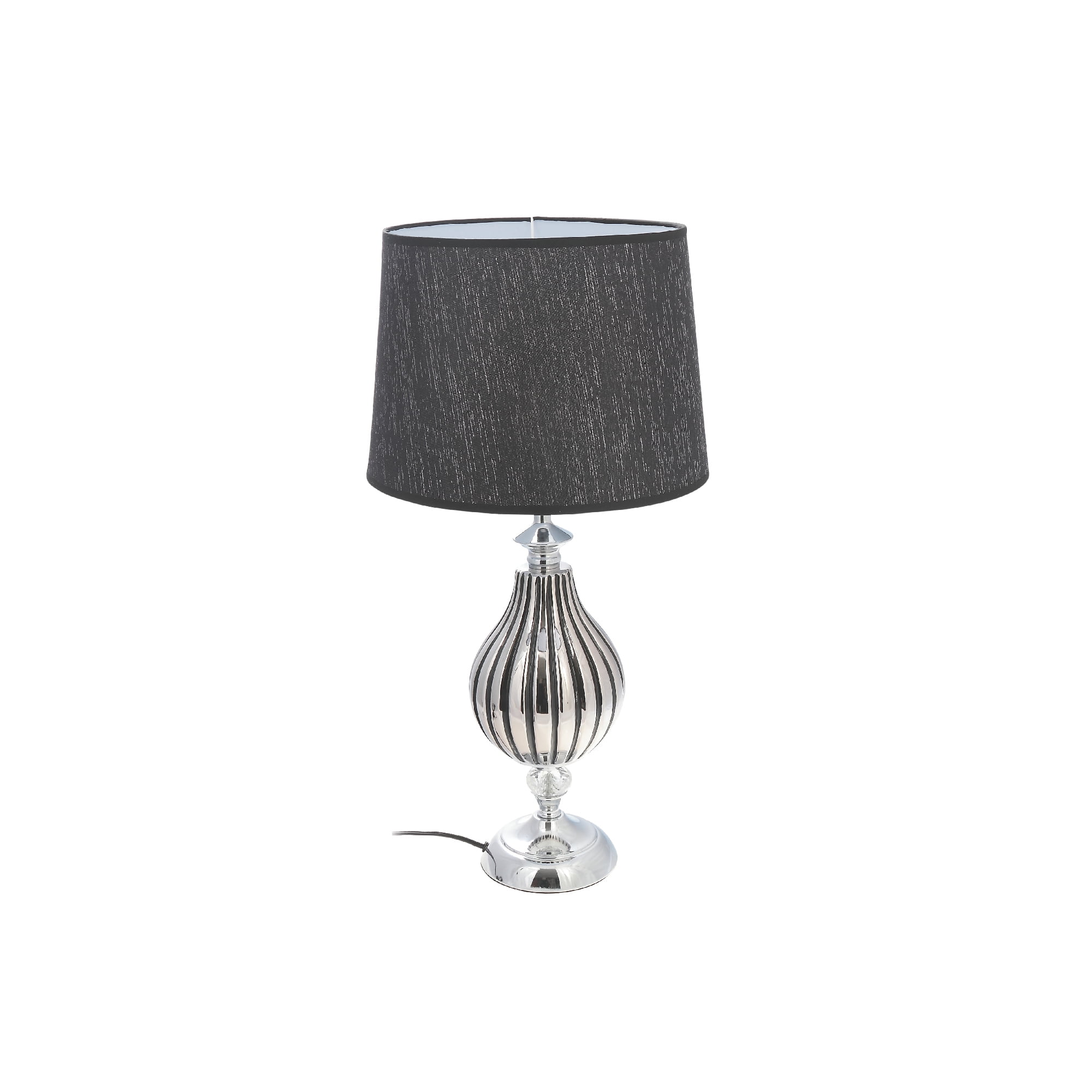 Maison Concepts Ceramic Table Lamp With Shade Black Terra (12 L X 12 W ...